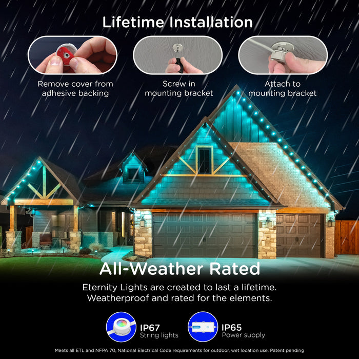 Enbrighten VIBE WiFi Color-Changing Permanent Outdoor Eternity Eave Li