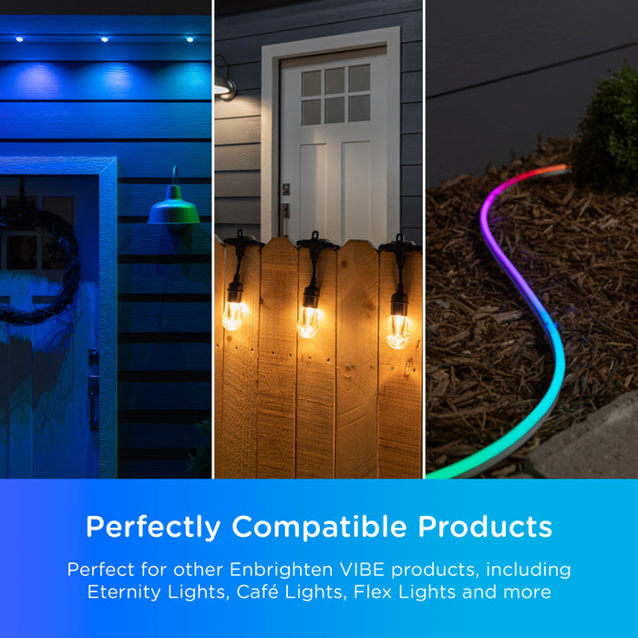 Enbrighten VIBE WiFi Add-An-Outlet Smart Adapter, White