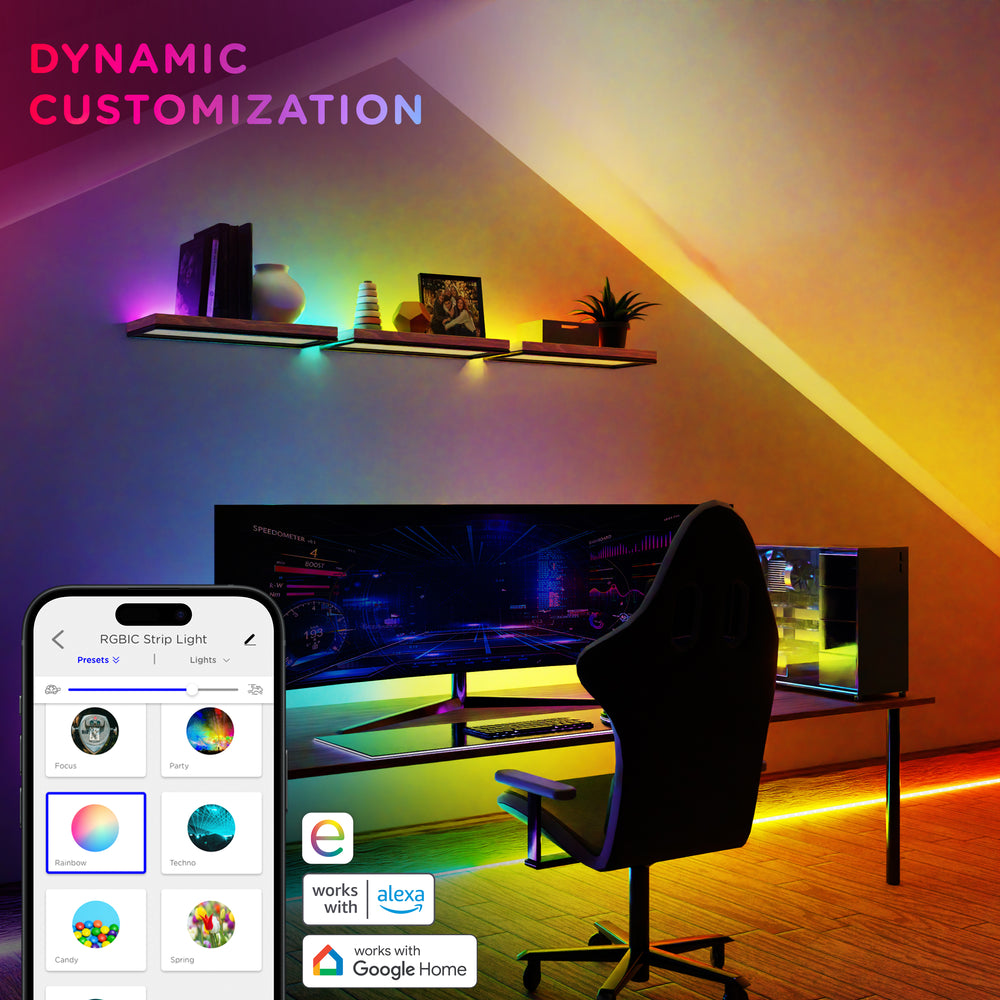 Enbrighten VIBE WiFi Spectrum Indoor Color-Changing LED Strip Lights,
